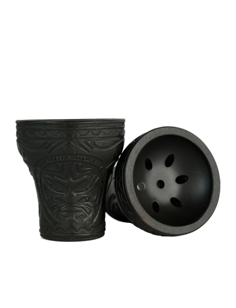 More Black Mask Mao (Clay) Hookah Bowl | 5,00